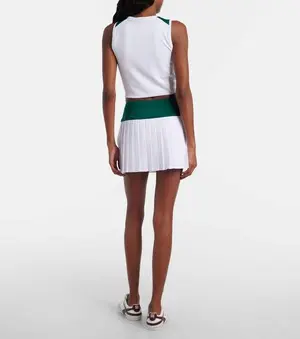 Miu Miu X New Balance Pleated Miniskirt - White