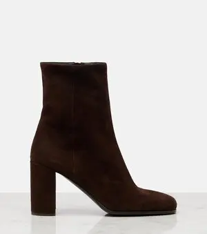 Prada Suede Ankle Boots - Brown