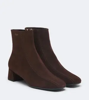 Prada Suede Ankle Boots - Brown