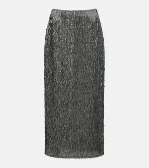 Erdem Sequined High-rise Pencil Skirt