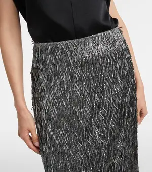 Erdem Sequined High-rise Pencil Skirt