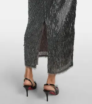 Erdem Sequined High-rise Pencil Skirt