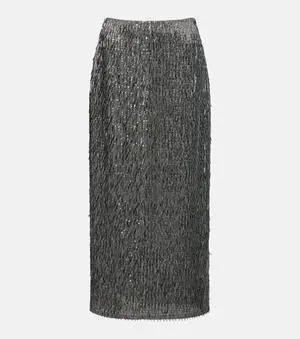 ERDEM Sequined High-Rise Pencil Skirt