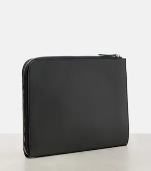 THE ROW Portfolio Leather Pouch - Black