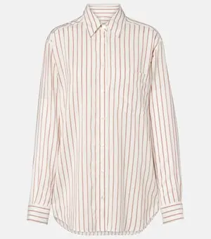 THE ROW Gavina Striped Silk Shirt