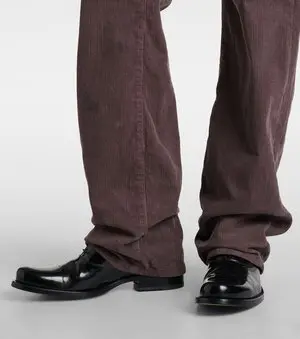 THE ROW Carlyl Mid-rise Corduroy Straight Pants - Brown