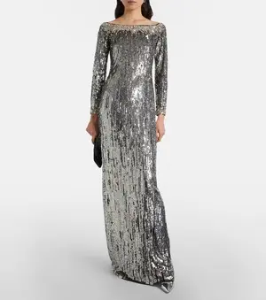 Jenny Packham Marine Sequined Gown