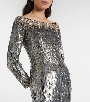 Jenny Packham Marine Sequined Gown