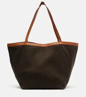 THE ROW Park Three Stitch Reversible Canvas Tote - Brown