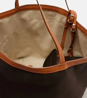 THE ROW Park Three Stitch Reversible Canvas Tote - Brown