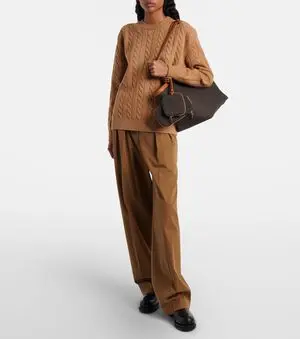 THE ROW Park Three Stitch Reversible Canvas Tote - Brown