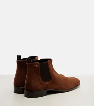 Prada Suede Chelsea Boots - Brown
