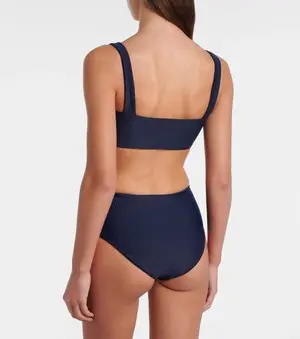 Jade Swim Bound High-rise Bikini Bottoms - Blue