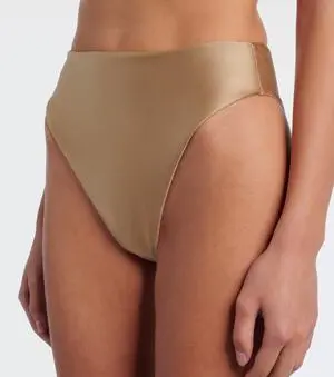 Jade Swim Incline High-rise Bikini Bottom - Beige