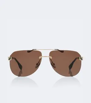 Fendi Sky Aviator Sunglasses - Gold