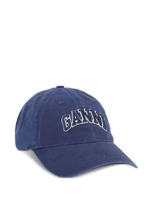 GANNI Logo Baseball Cap - Blue