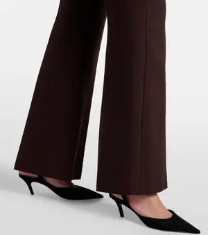 Vince Mid-rise Flared Pants - Brown