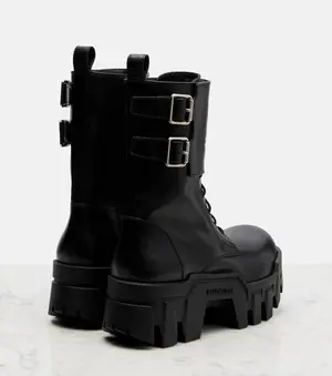 Balenciaga Bulldozer 25 Leather Platform Combat Boots