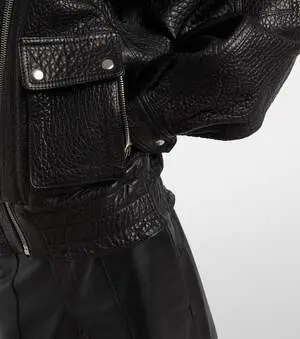 Isabel Marant Étoile Aneli Leather Biker Jacket - Black