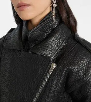Isabel Marant Étoile Aneli Leather Biker Jacket - Black