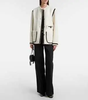 Isabel Marant Étoile Maylin Boucle Tweed Jacket - White