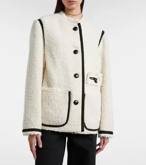 Isabel Marant Étoile Maylin Boucle Tweed Jacket - White