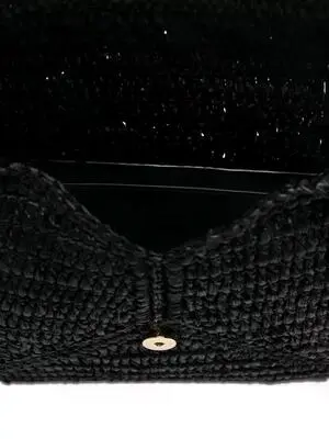 Saint Laurent Logo-plaque Clutch Bag - Black
