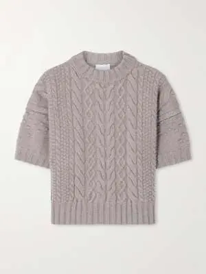 VIOLANTE NESSI Ruscha Cable-knit Wool Sweater - Beige