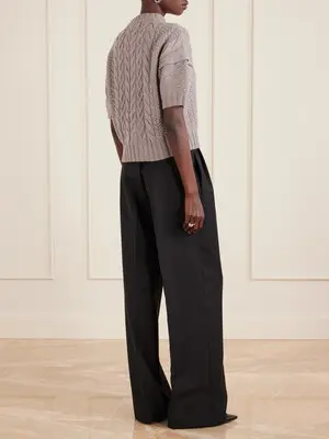 VIOLANTE NESSI Ruscha Cable-knit Wool Sweater