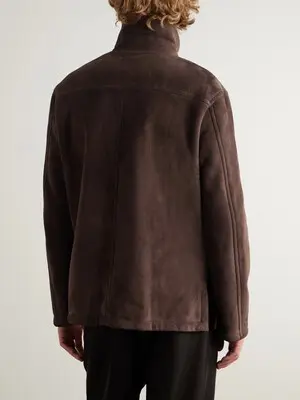 UMIT BENAN Bruno Shearling-lined Suede Jacket