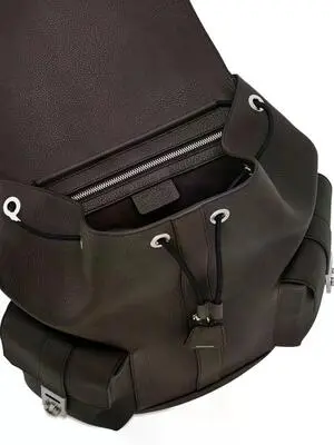 FERRAGAMO Hammered Leather Utility Backpack