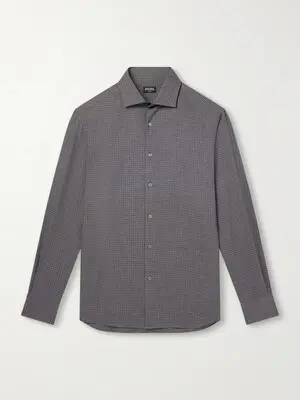 Zegna Spread Collar Shirts For Men