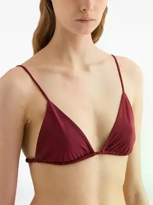 JIL SANDER Jersey Triangle Bikini Top - Red