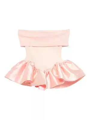 MARQUES' ALMEIDA Off-shoulder Peplum Top - Pink