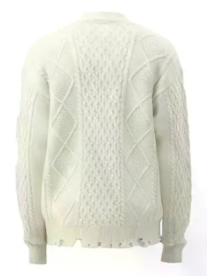 BARROW Appliqué Cable-knit Cardigan