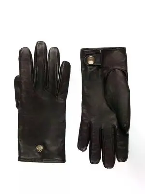 Bally Logo-crest Leather Gloves - Black