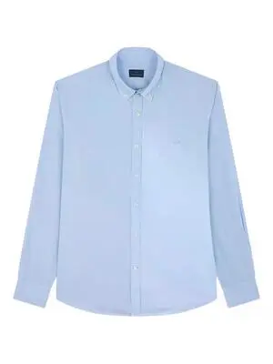 Paul & Shark Shark Embroidery Cotton Poplin Shirt - Blue