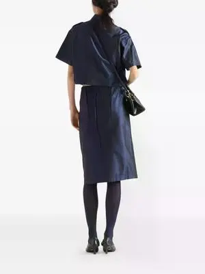 Prada Cropped Taffeta Shirt