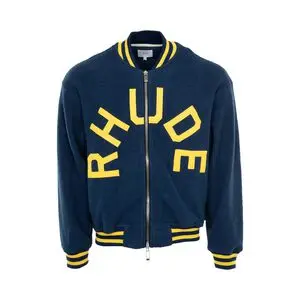 Rhude Oversized Logo Terry Varsity Jacket