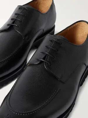 MAJORDOME L88 Split-toe Cross-grain Leather Derby Shoes