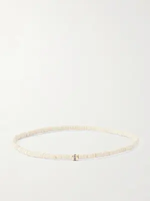 Luis Morais 14-karat Gold Sapphire Beaded Bracelet - White
