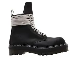 Rick Owens Dr. Martens X 1460 Quad Sole Steel Toe Boot - Black