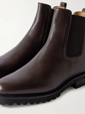 MAJORDOME M11 Cross-grain Leather Chelsea Boots