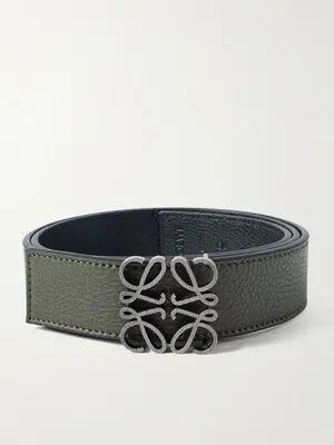 Loewe Anagram 3.5cm Reversible Leather Belt