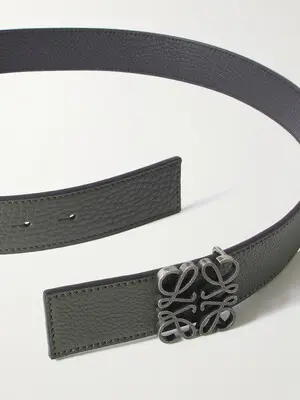 Loewe Anagram 3.5cm Reversible Leather Belt