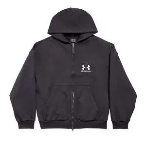 Balenciaga X Under Armour Zip-up Hoodie - Black