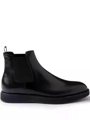 Prada Elasticated-panel Leather Chelsea Boots