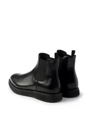 Prada Elasticated-panel Leather Chelsea Boots