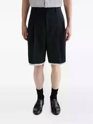 JIL SANDER Double-layer Wool Shorts