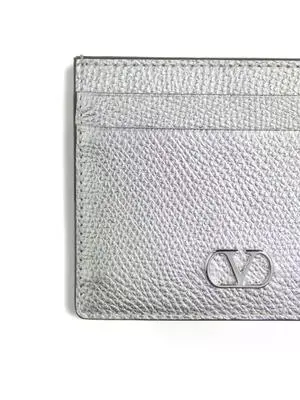 Valentino Garavani V-logo Signature Card Holder - Silver